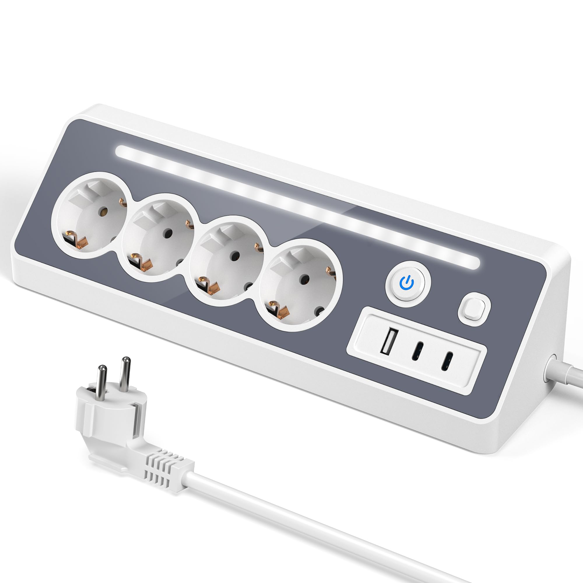 Multiprise de Bureau 4 Prises avec USB-C,16A 3680W,Protection ...