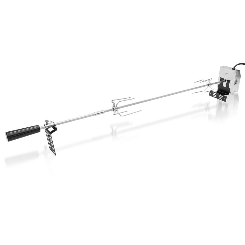 Broche Électrique Tournebroche 117cm Barbecue à brochettes Broche à ...