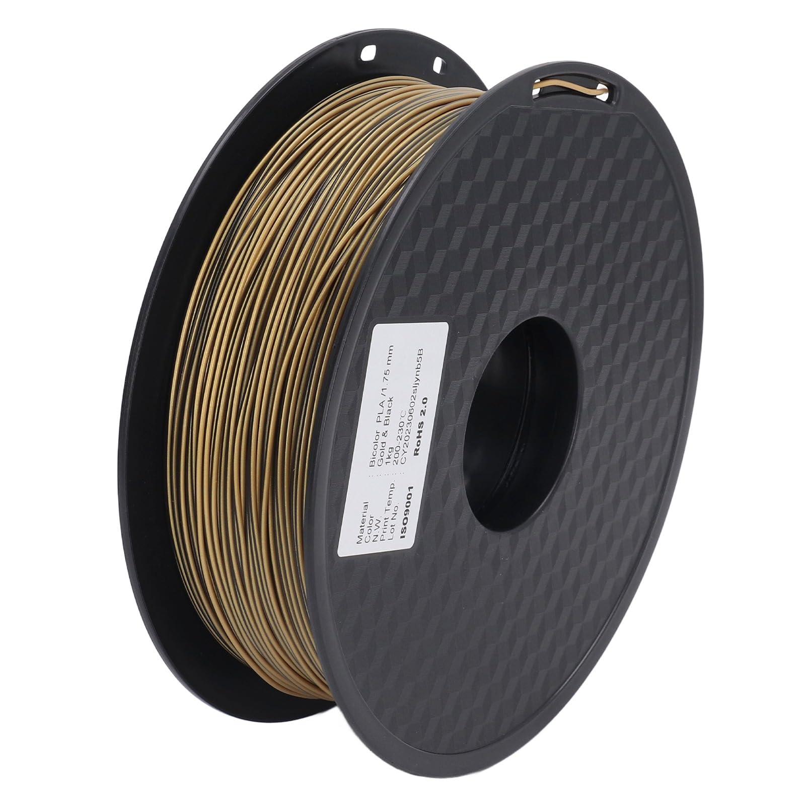 Filamento de impresora 3D, filamento de extrusión de dos colores dorado ...