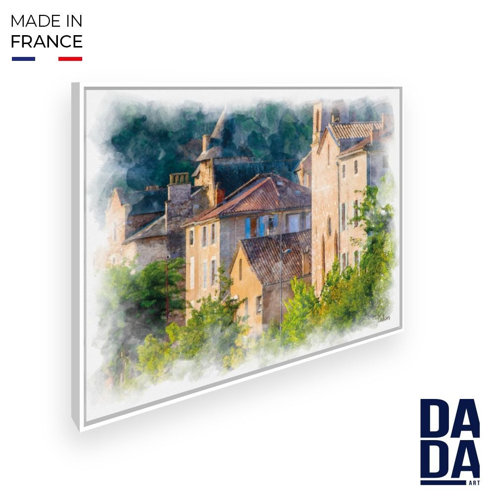 Tableau Architecture de Cahors / 45x60cm / Cadre Blanc / Fabriqué en ...