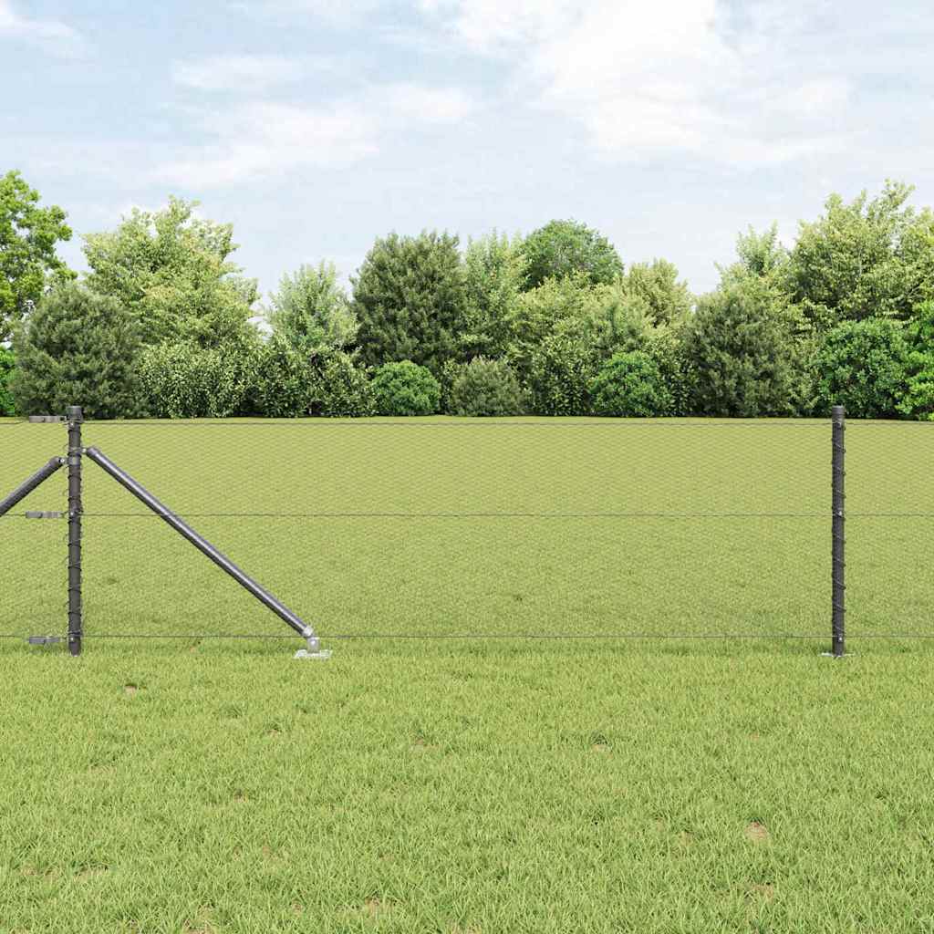 Valla hexagonal exterior con poste 100 x 0,6 m Gris Malla | Leroy Merlin