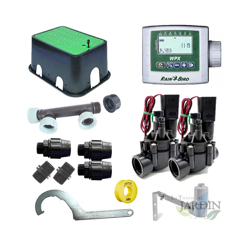 Kit d'arrosage automatique professionnel Rain Bird avec 2 zones 9v | Leroy Merlin