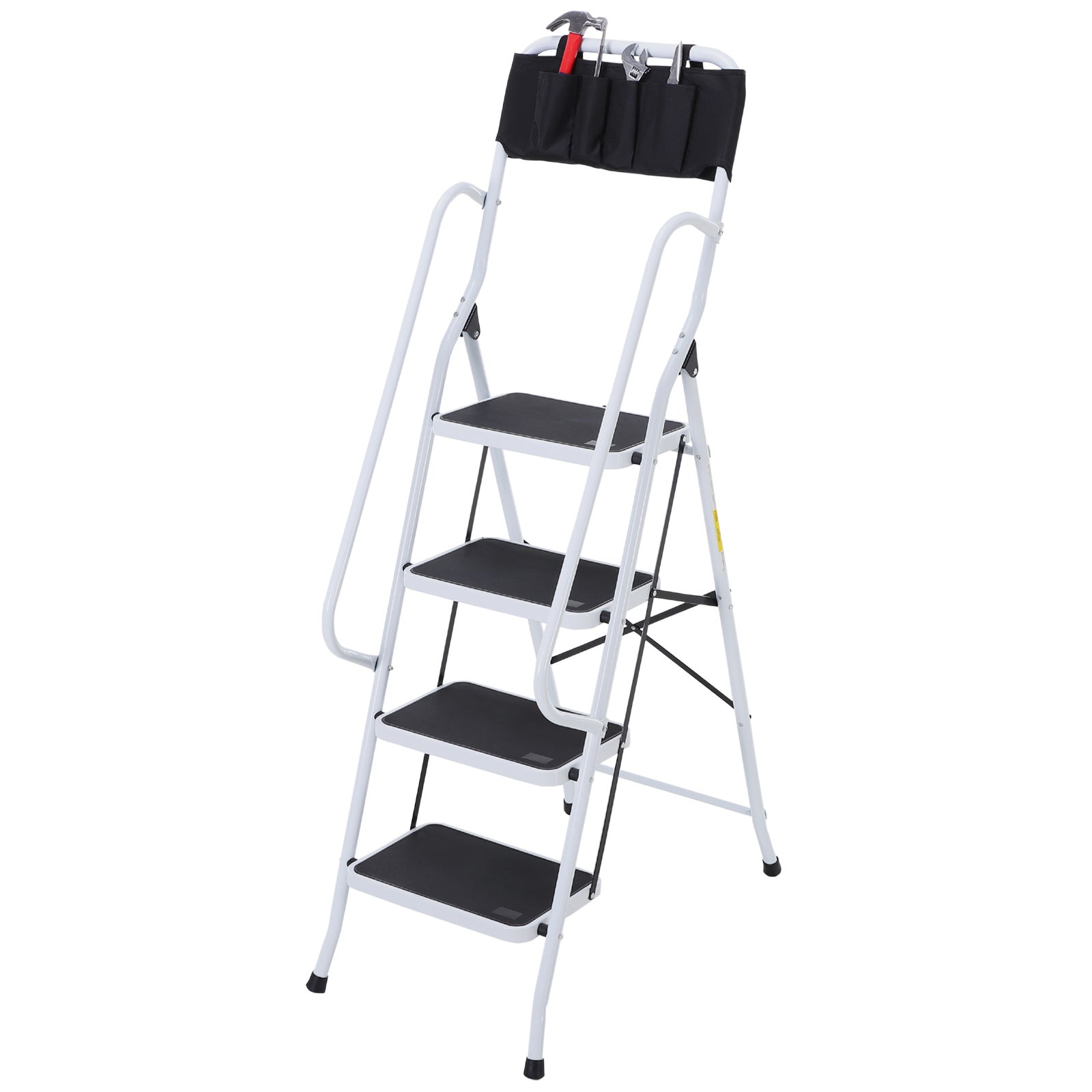 Escalera Plegable de Acero de 155 cm con Asas y Sistema de Seguridad ...
