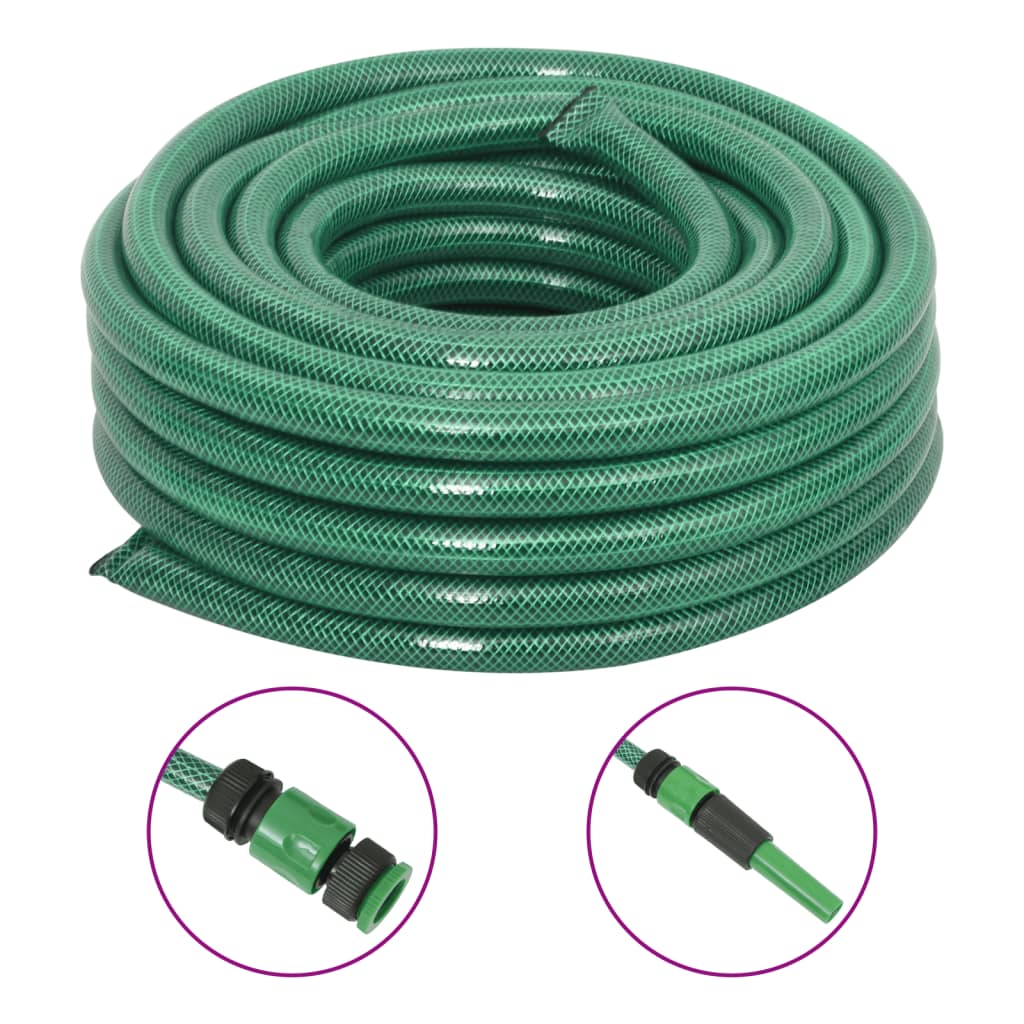 Tuyau d'arrosage avec jeu de raccords vert 0,75" 50 m PVC | Leroy Merlin