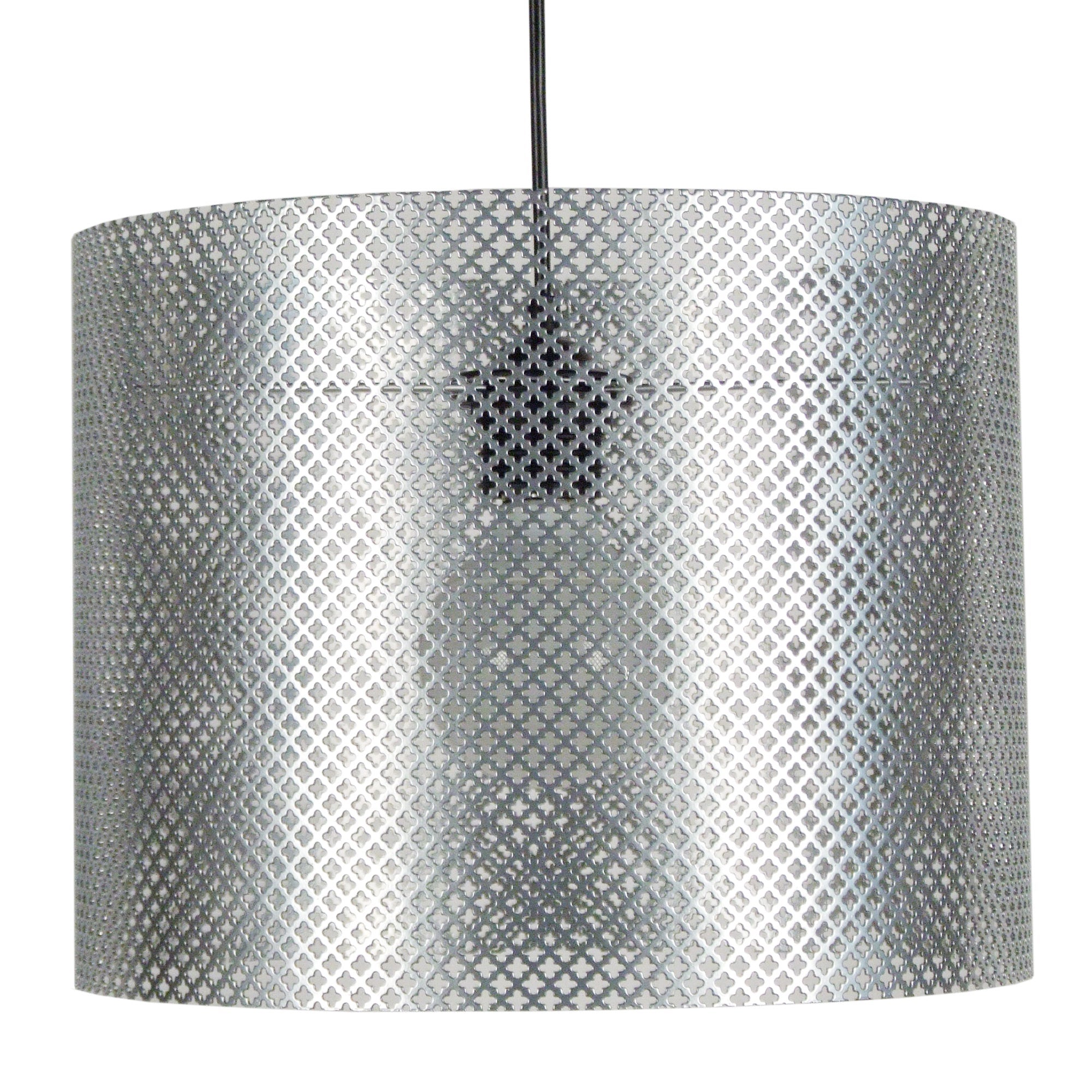 Suspension TOSEL CYLINDRE LACY métal bleu ciel D 30 x H 80 cm | Leroy ...