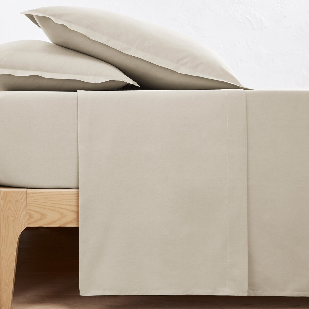 Drap plat uni en percale de coton bio Scenario - Naturel - 180 x 290 cm ...