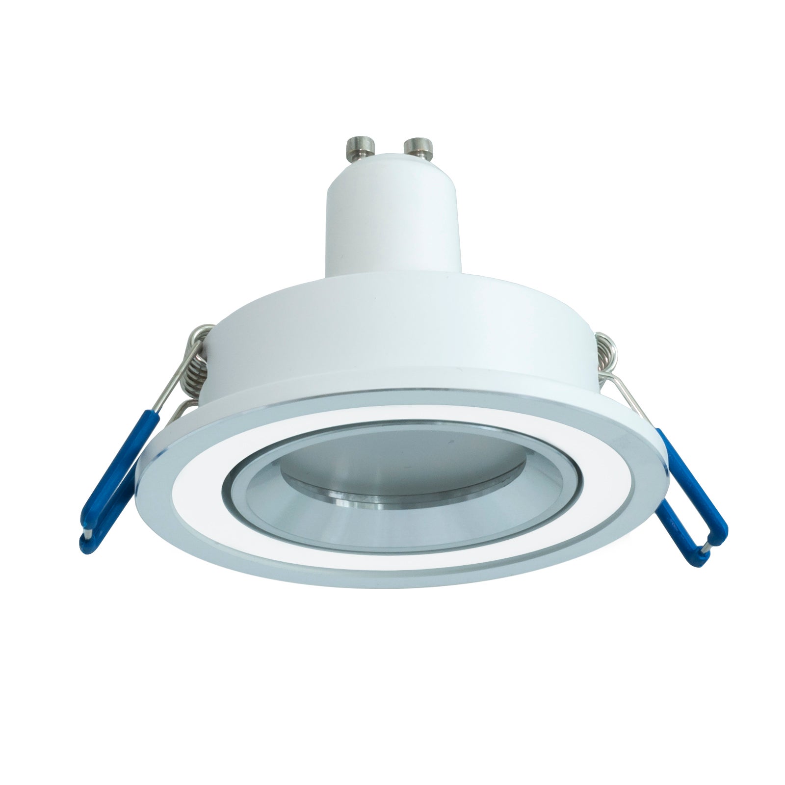 Spot LED 8W GU10 moderne rond encastré 7cm lumière blanche argentée ...