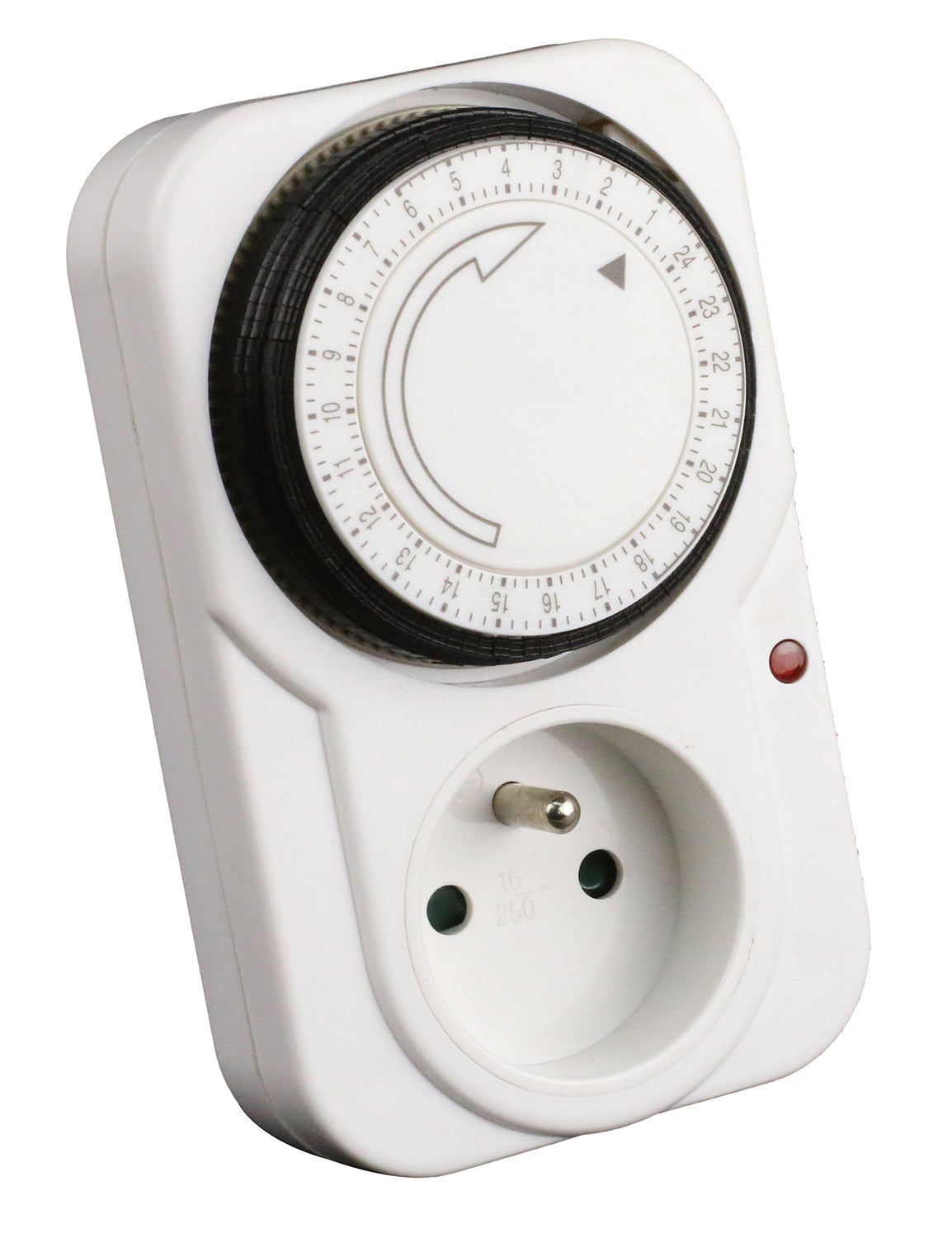 Programmateur journalier mécanique avec interrupteur à voyant - Blanc ...