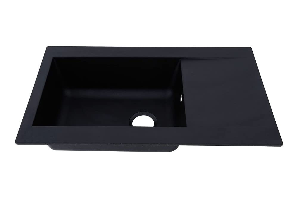Respekta Denver Mineralite Composite Lavello in nero / 1 lavabo da ...