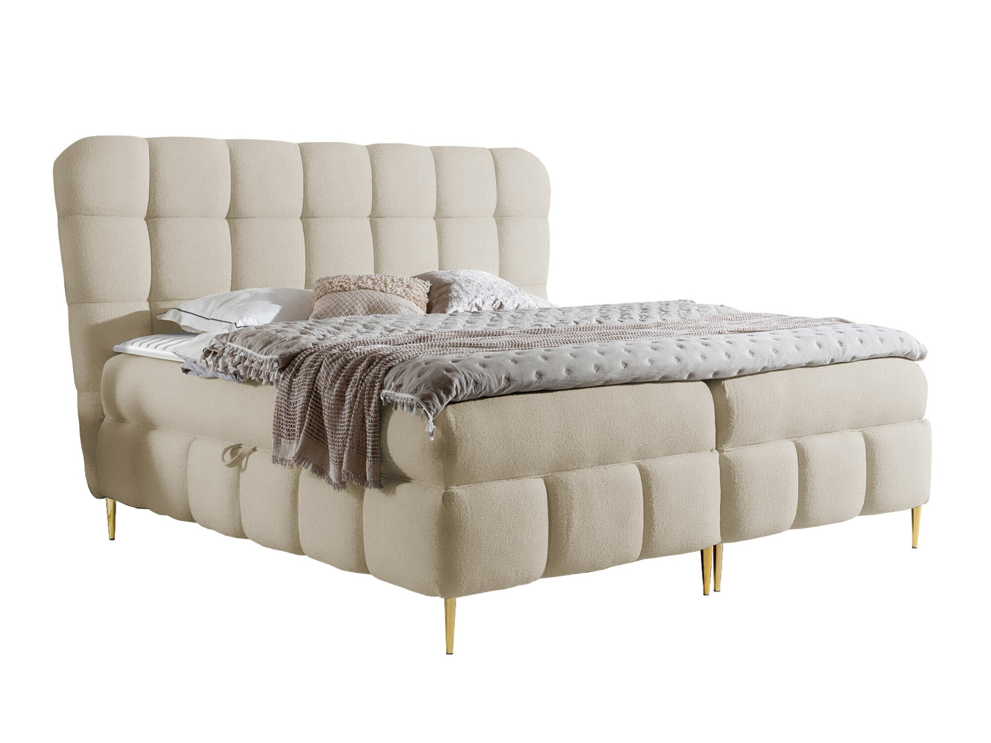 Lit continental Baltimore 195, Continental, Double, Brun clair, 160x200 ...