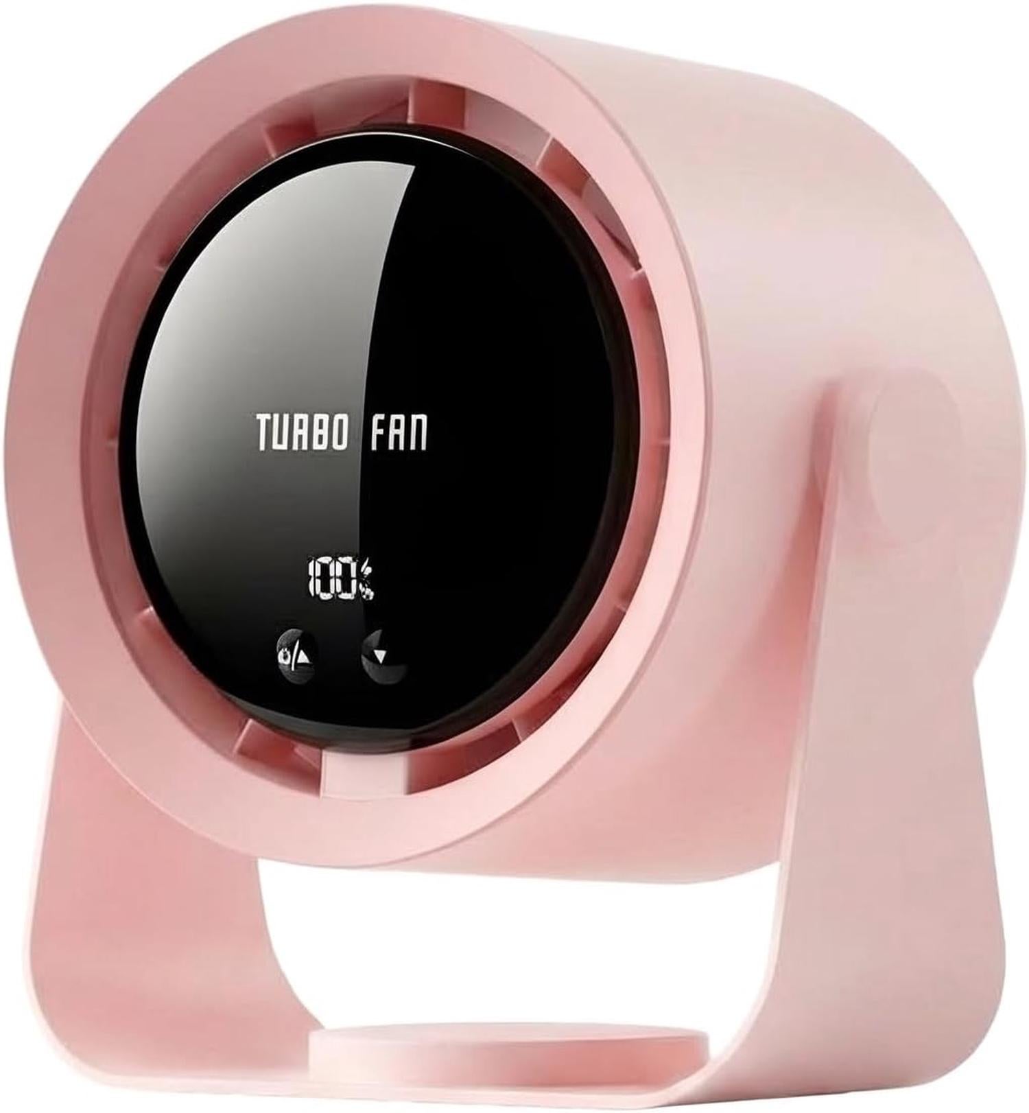 Ventilateur de table rechargeable USB, batterie 5400 mAh, écran LED ...