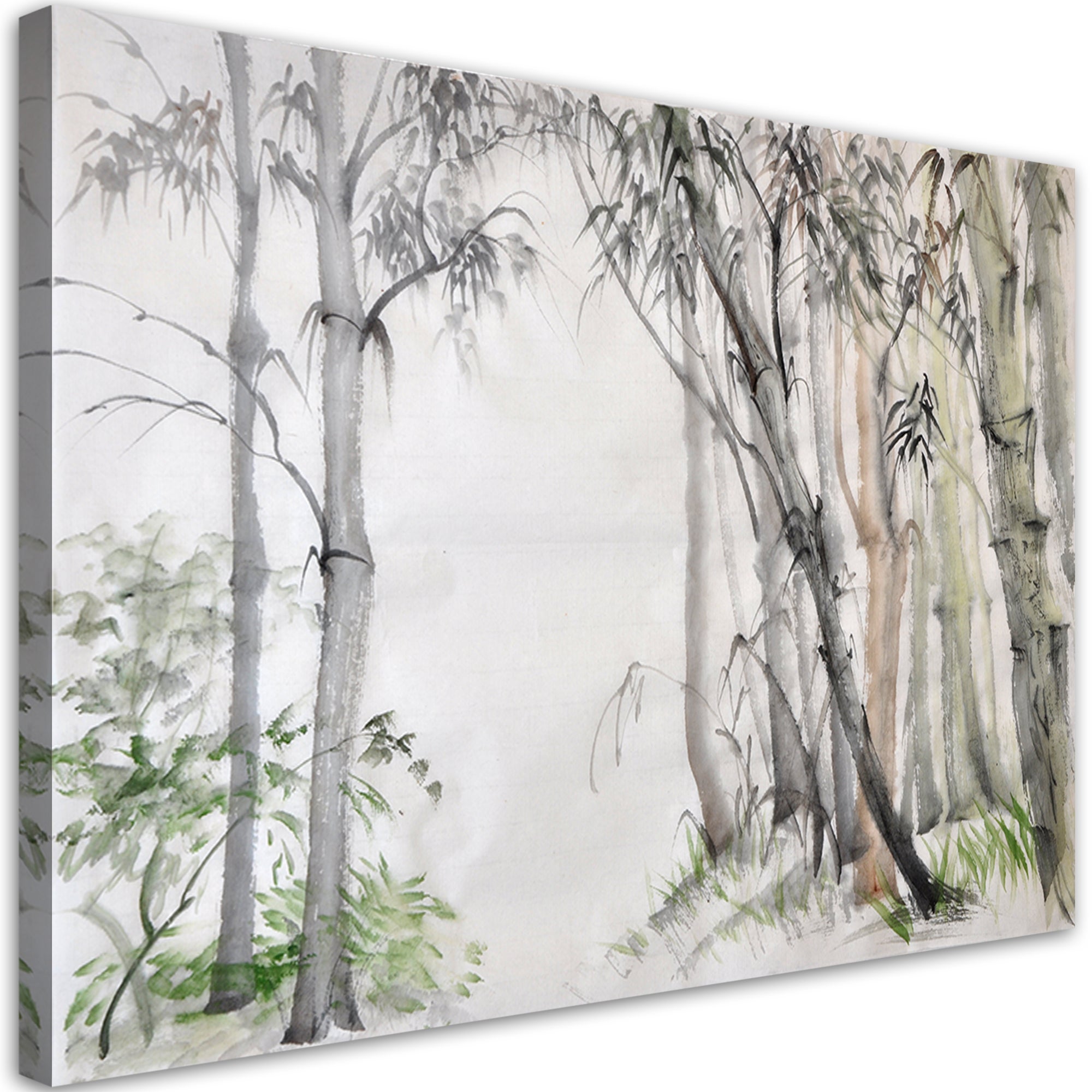 Tableau sur toile Tree gris forêt peinte 60x40 | Leroy Merlin