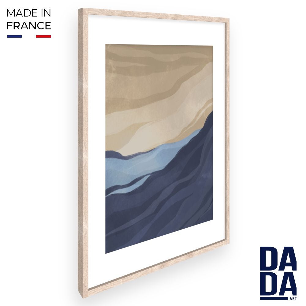 Image encadrée avec cadre CHÊNE / 30x40cm / Paysage ondoyant / Créé et ...