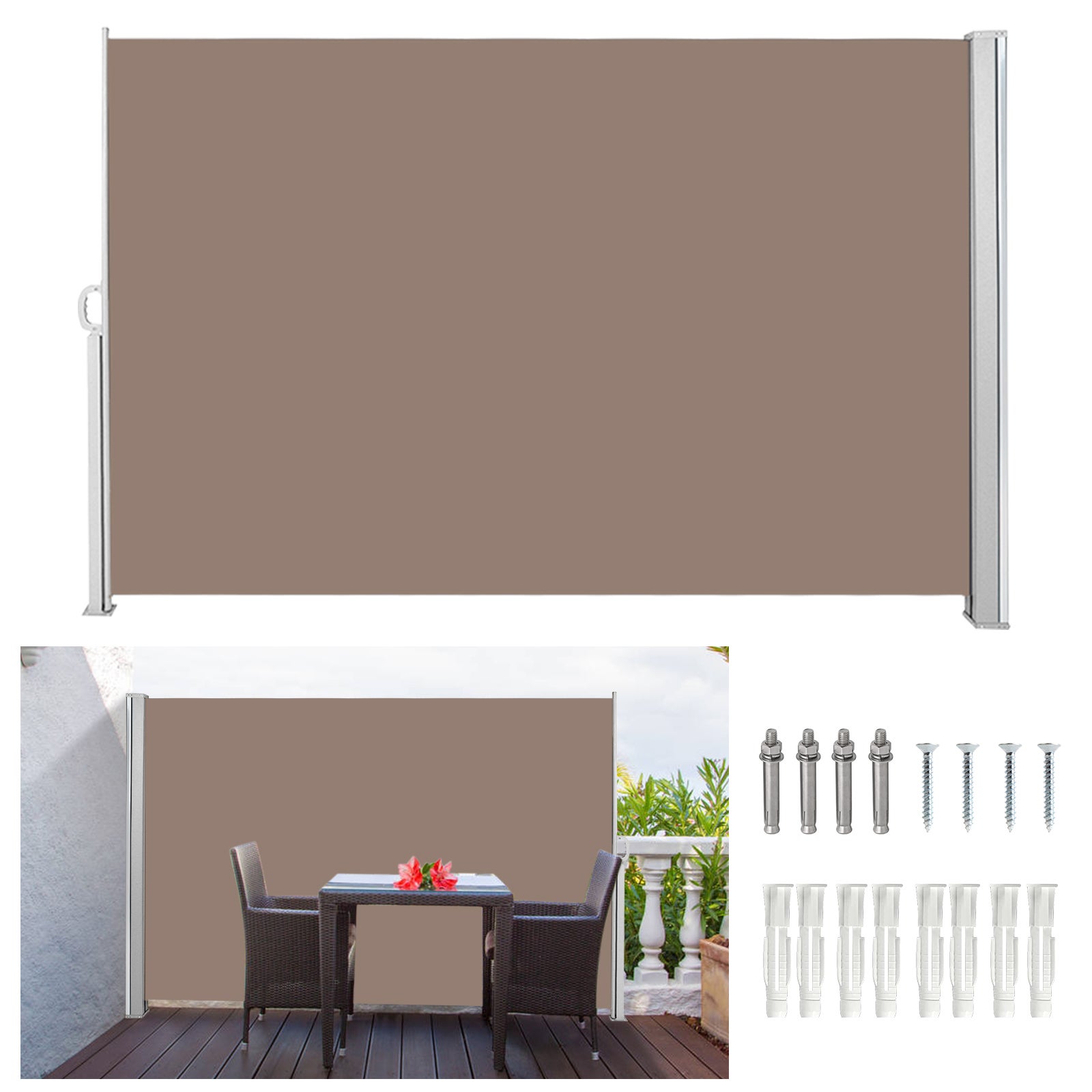 Toldo Lateral Pantalla Exterior Retráctil Breeze View para Jardín Toldo ...