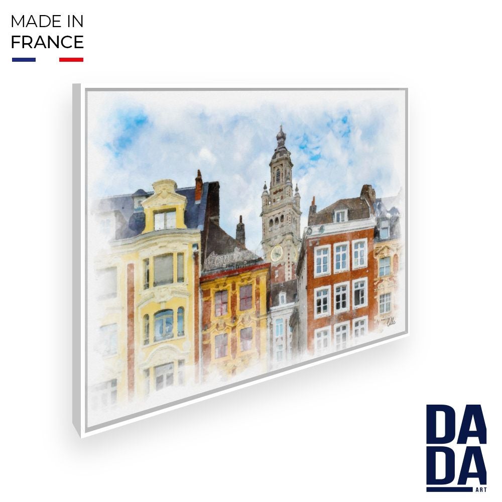 Tableau Architecture de Lille / 45x60cm / Cadre Blanc / Fabriqué en ...
