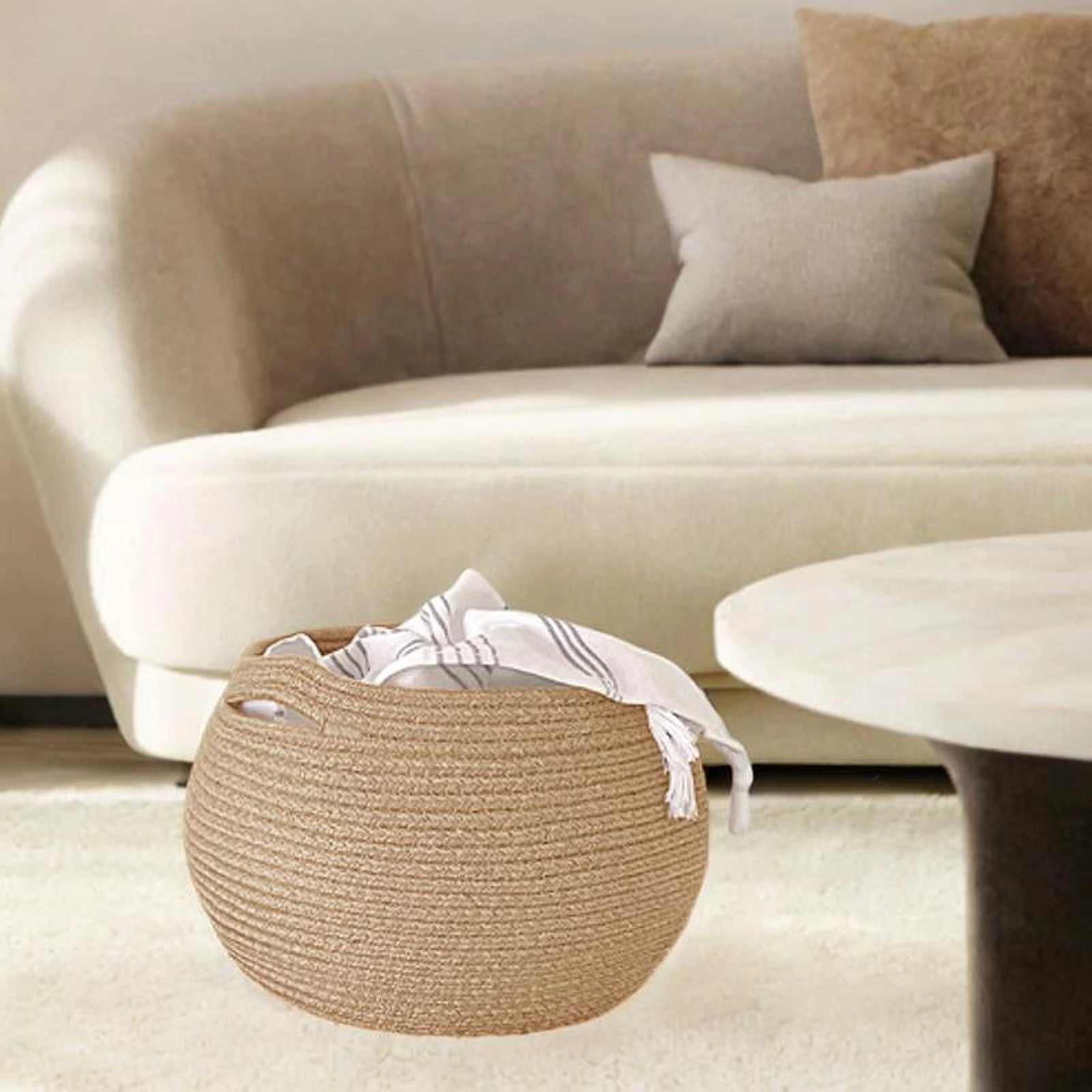 Petit panier de rangement tissé pour étagère, panier à clés sur table ...