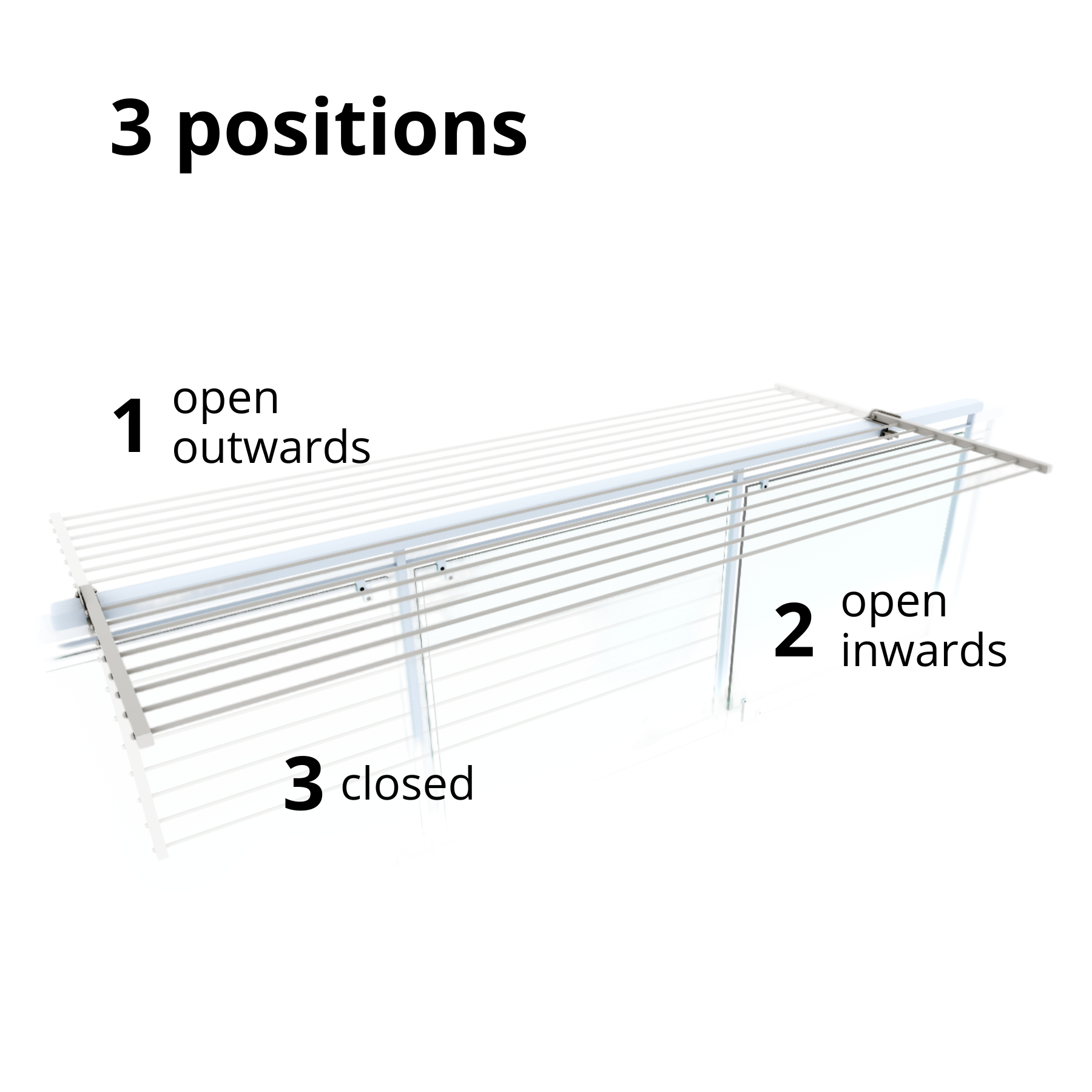 Étendoir de balcon rabattable, séchoir à linge pour rambarde extérieur ...