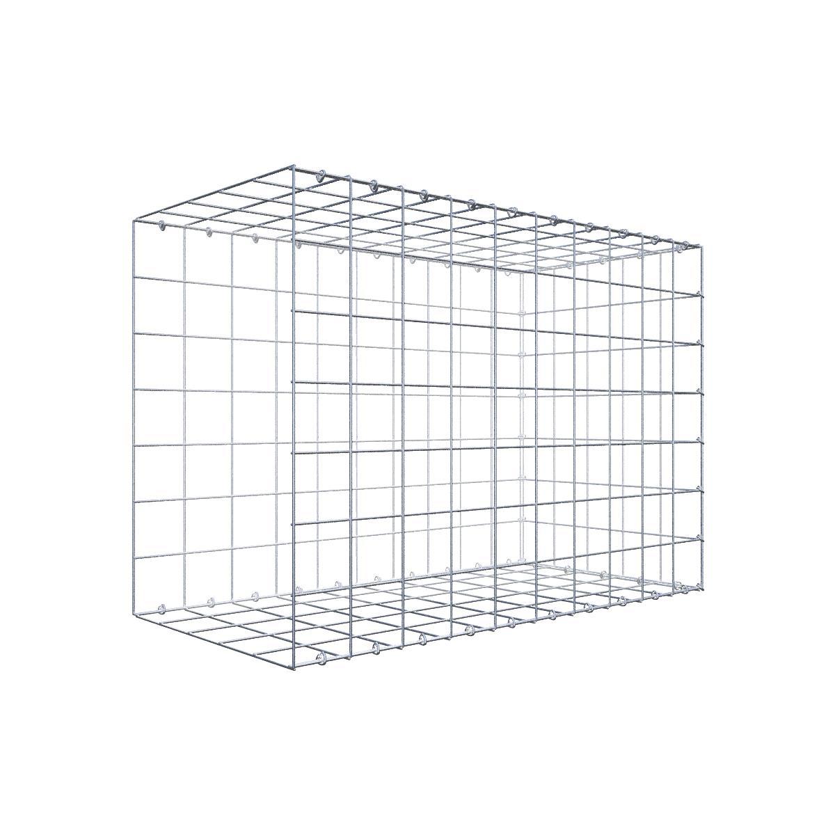 Gabion à monter en longueur 100 cm x 70 cm x 50 cm (L x H x P), maille 10 x 10 cm, Anneaux en C ...