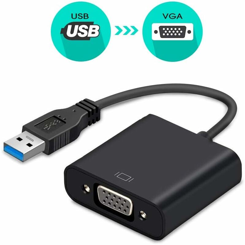 Adaptateur USB 3.0 vers VGA - câble convertisseur d'affichage multi ...