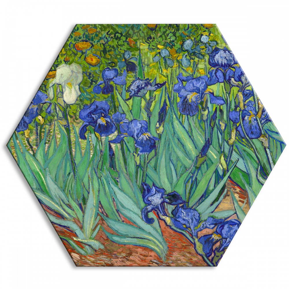 VAN GOGH - IRIS - Toile Hexagonale - Tableau Imprimé Sur Toile Et Monté ...