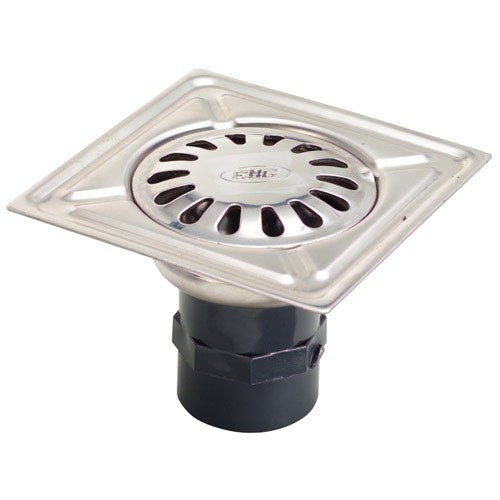 Avaloir de sol acier inoxydable 150x150 mm. Raccord de 43 mm. | Leroy ...