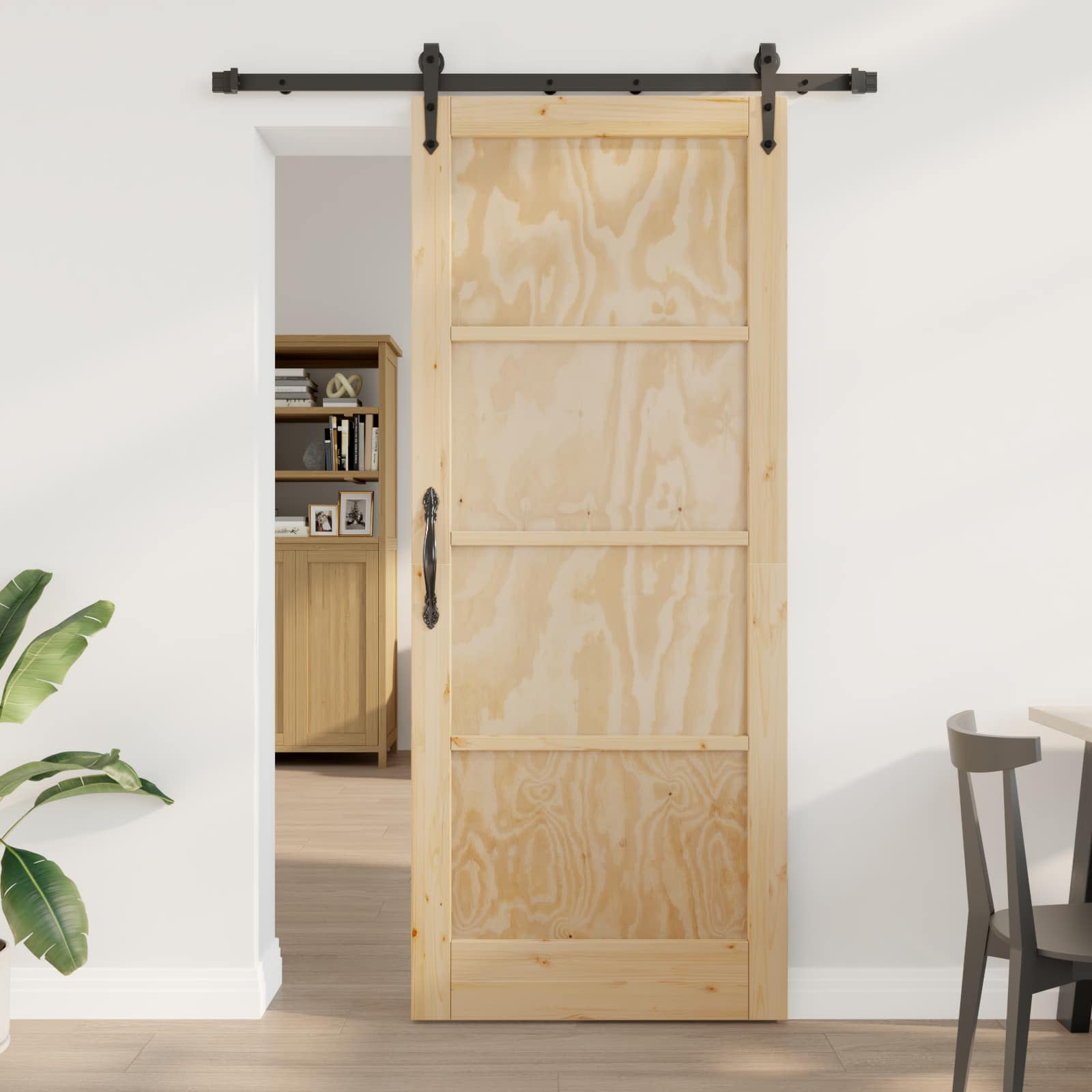 Porte coulissante ORKDAL Naturel 86 x 211 cm Bois de pin massif | Leroy ...