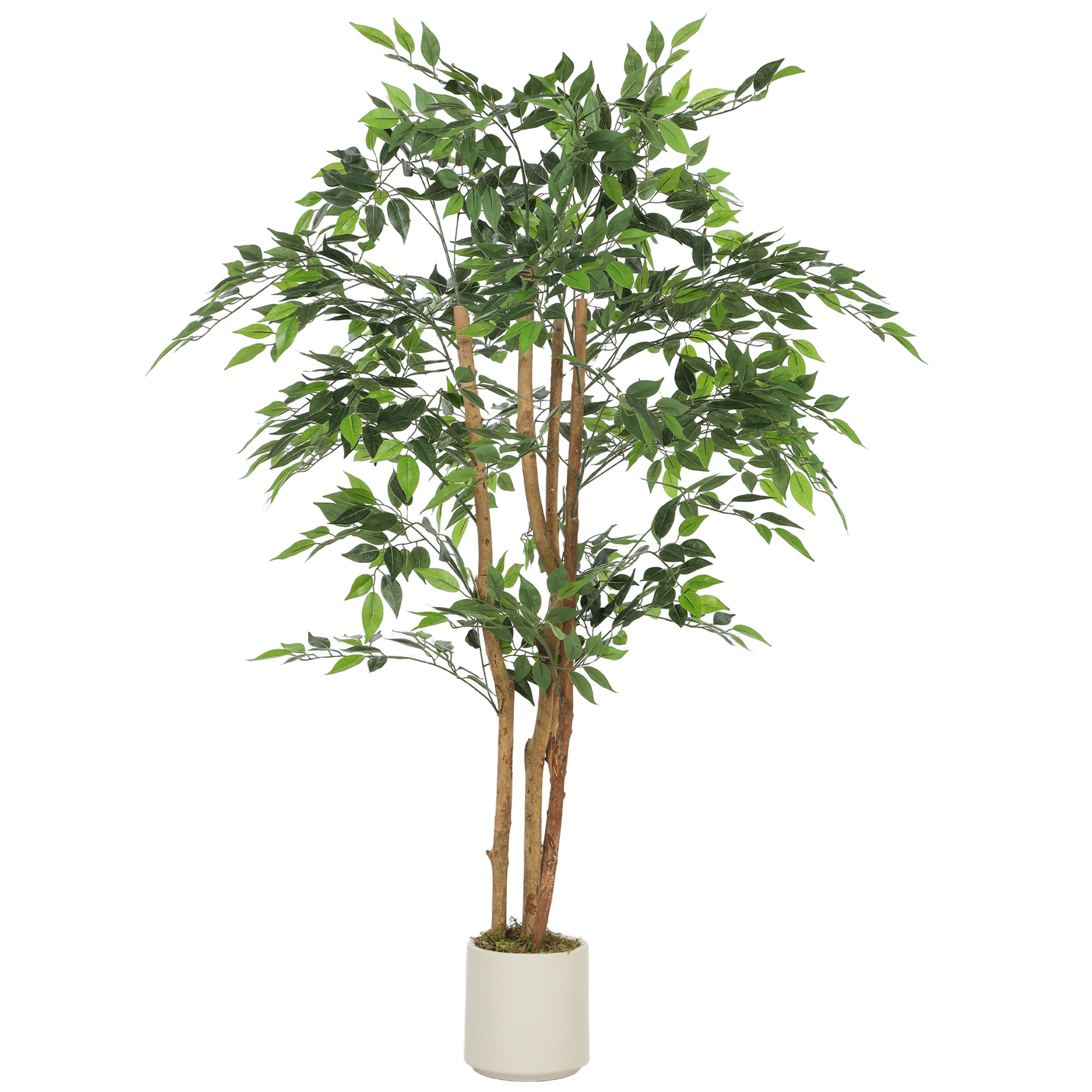 Ficus artificiel 150 cm, 1116 feuilles, pot inclus, décoration ...