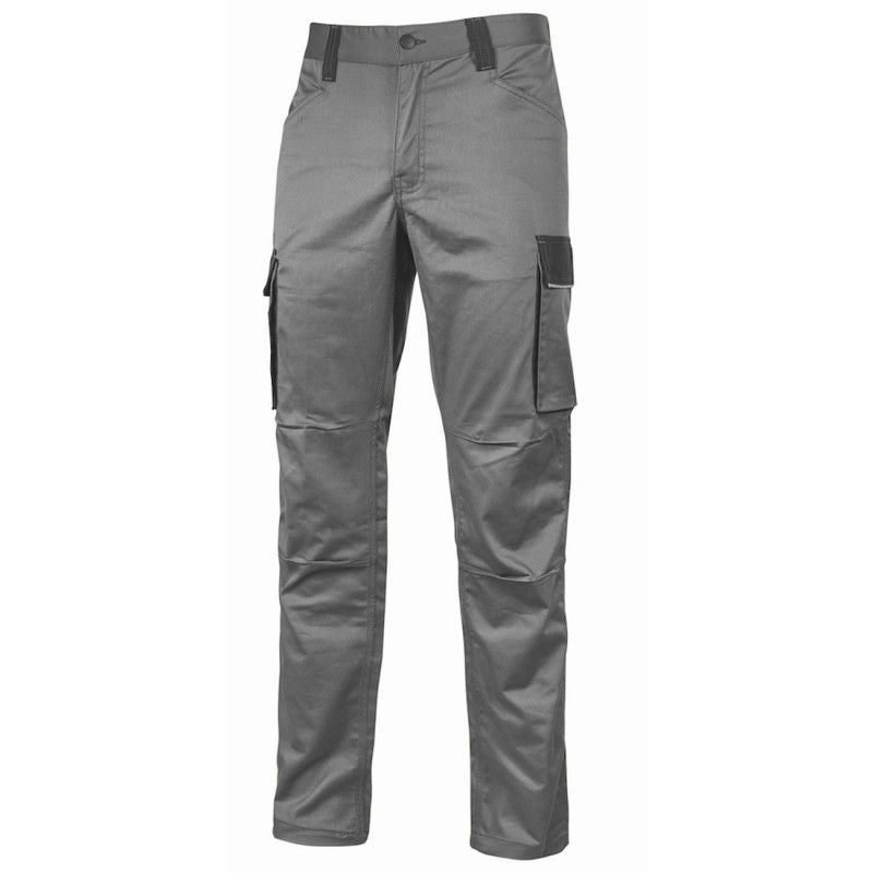 Pantalone da lavoro cargo stretch con tasche grigio Crazy U-Power - L ...