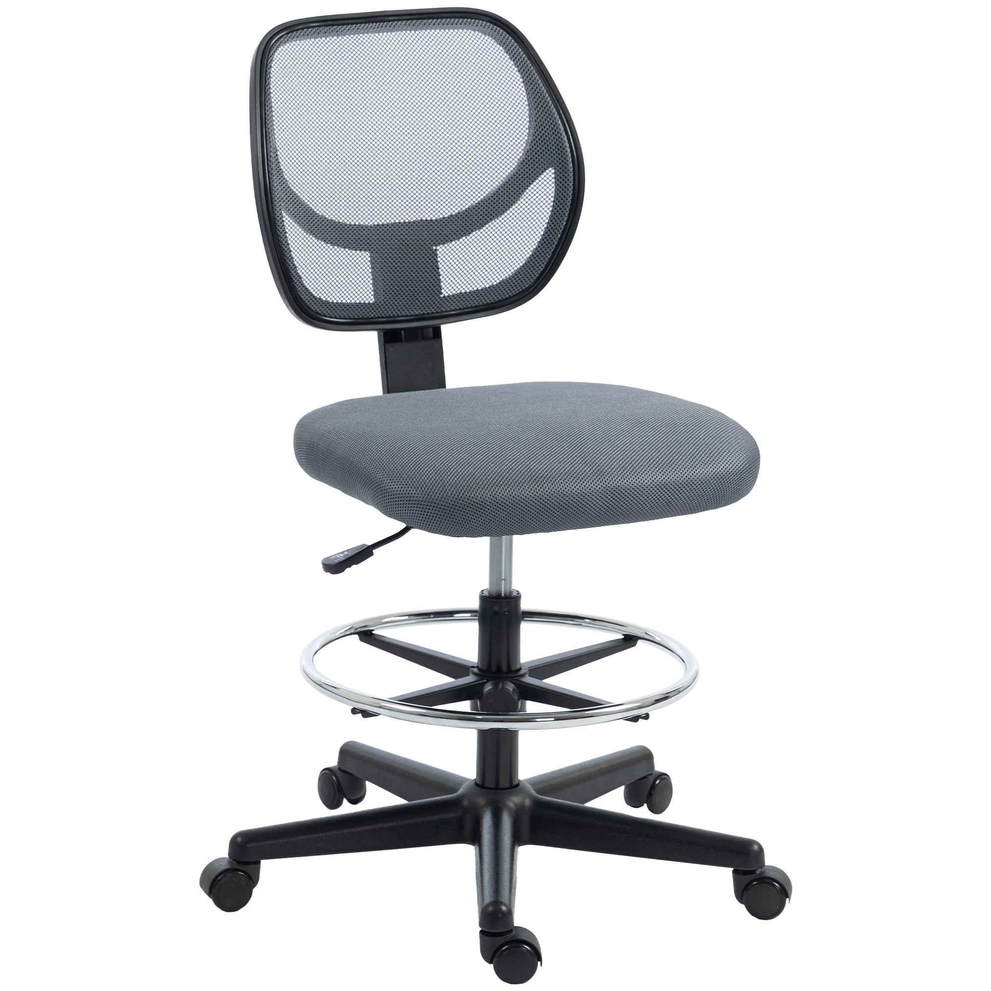 Chaise de Bureau Ergonomique Sans Accoudoirs, Hauteur Réglable 50-70cm ...