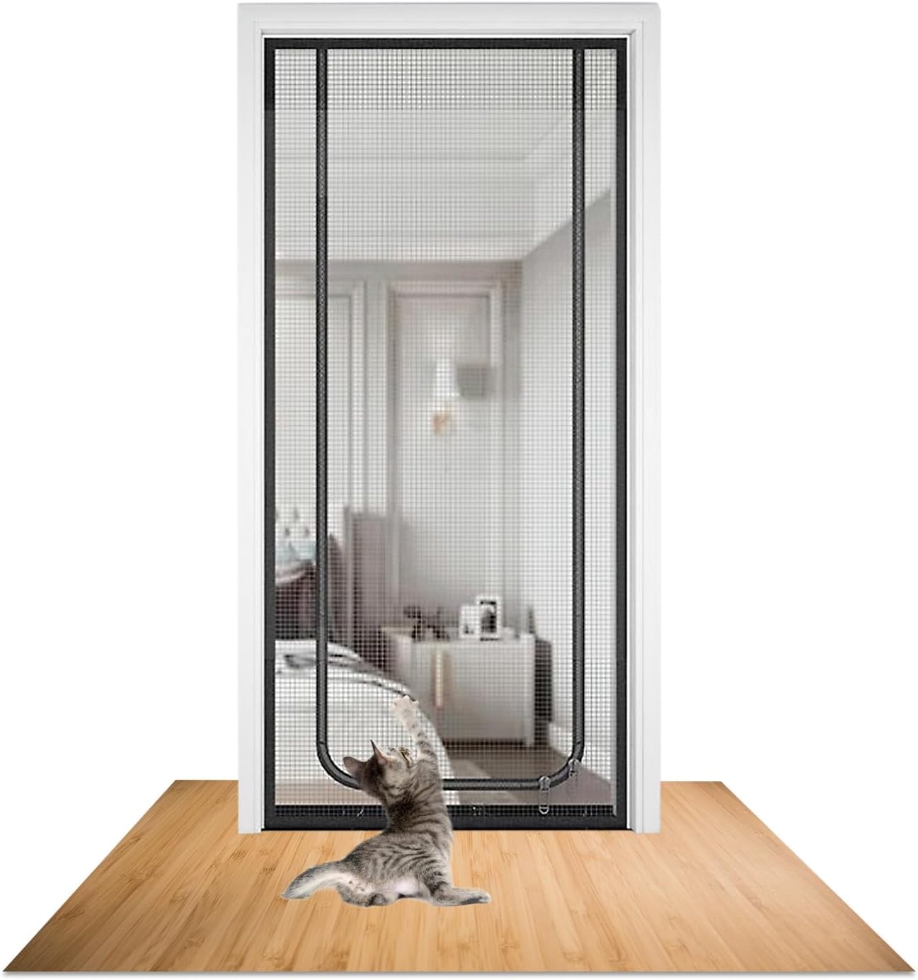 Porte de balcon pour chat - Porte en maille filet épaisse résistante ...