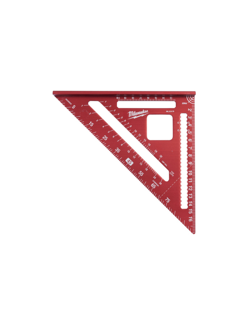 Equerre de charpentier ( Rafter Square Metric ) - MILWAUKEE 4932472124 ...