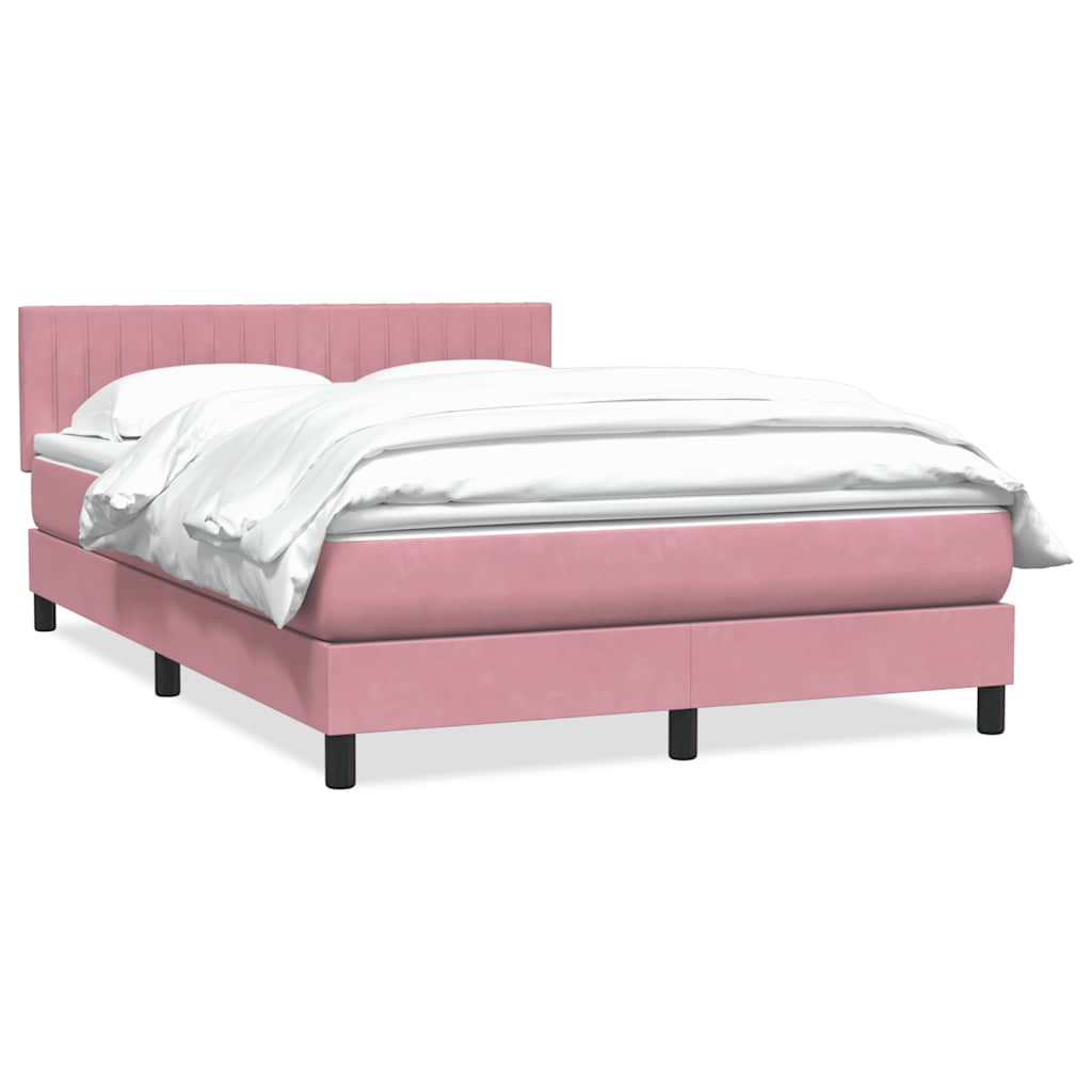 Sommier à lattes de lit avec matelas rose 140x220 cm velours | Leroy Merlin