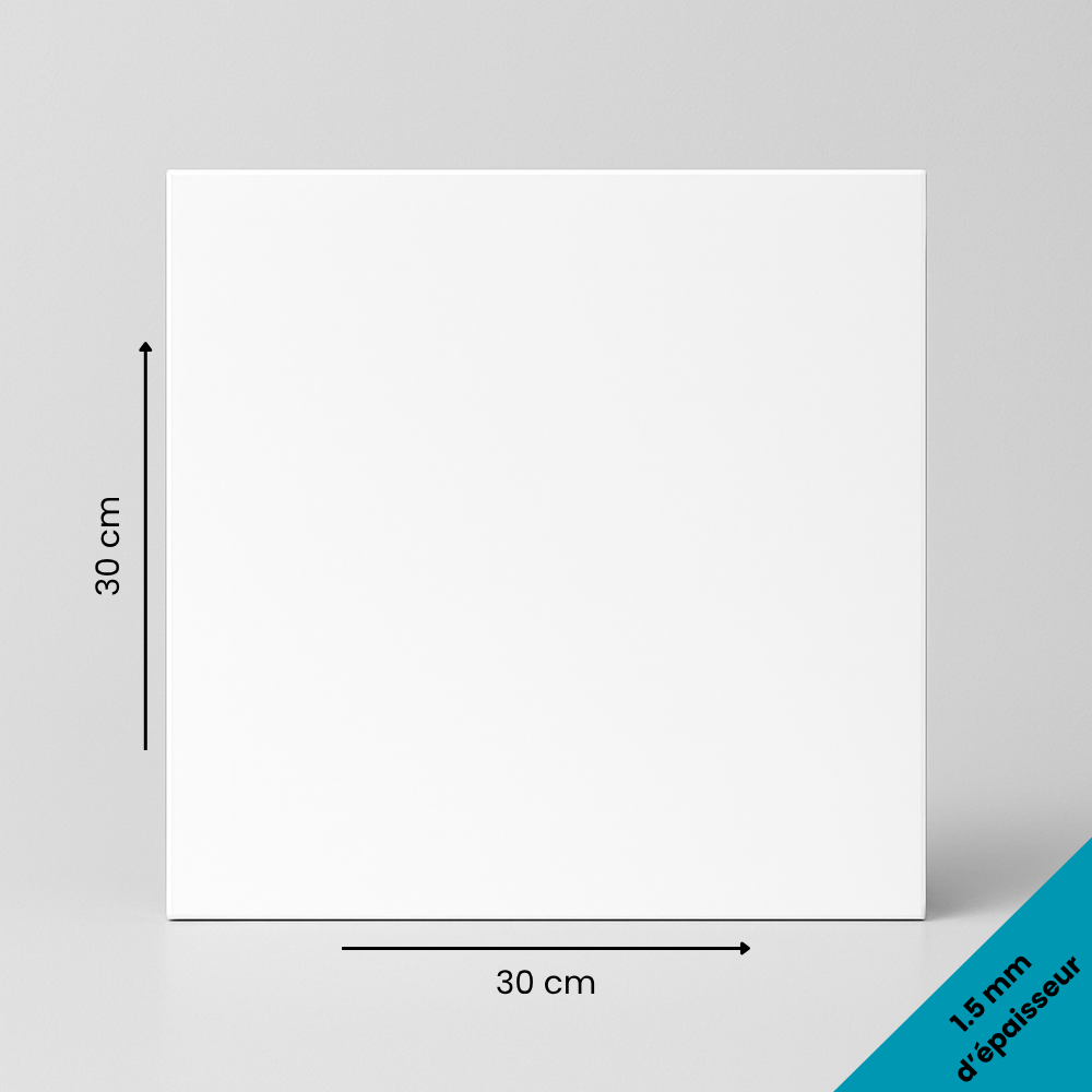 Plaque PVC rigide blanche 300 x 300 mm – Ép. 1,5 mm – Découpe sur ...