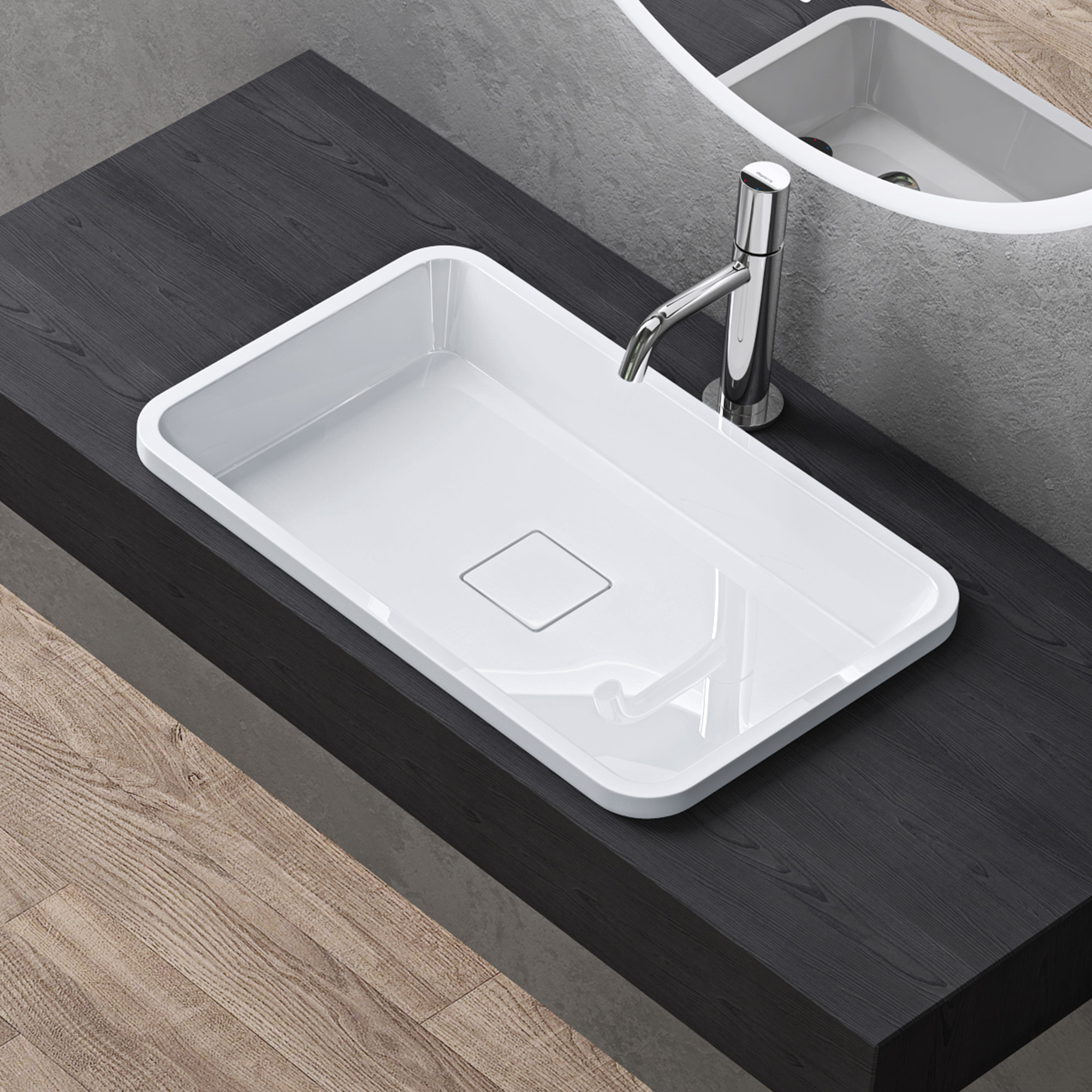 Vasque à Encastrer Lavabo Blanc 60cm doporro Colossum104 60x38x12cm ...