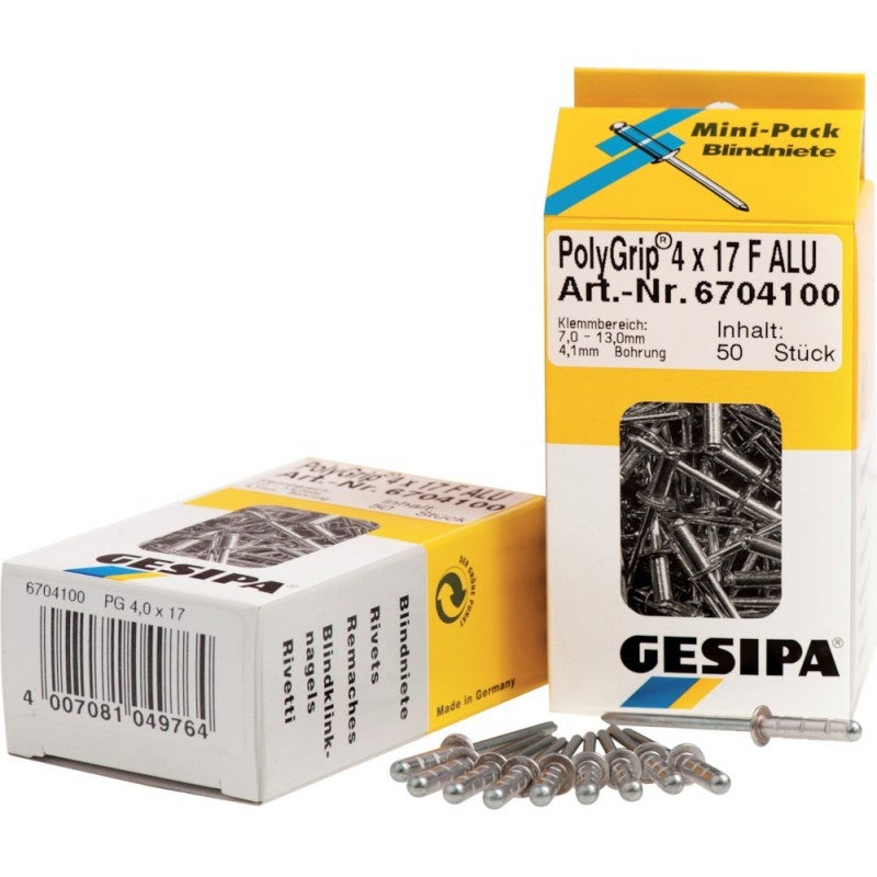 Polygrip® Remache DXL 4,8x17.0mm K16 Alu / Acero 25 St.Gesipa | Leroy ...