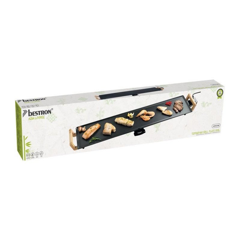 Bestron Plancha Teppanyaki XXXL ABP605BB 100x22 cm 2000 W bambú | Leroy ...
