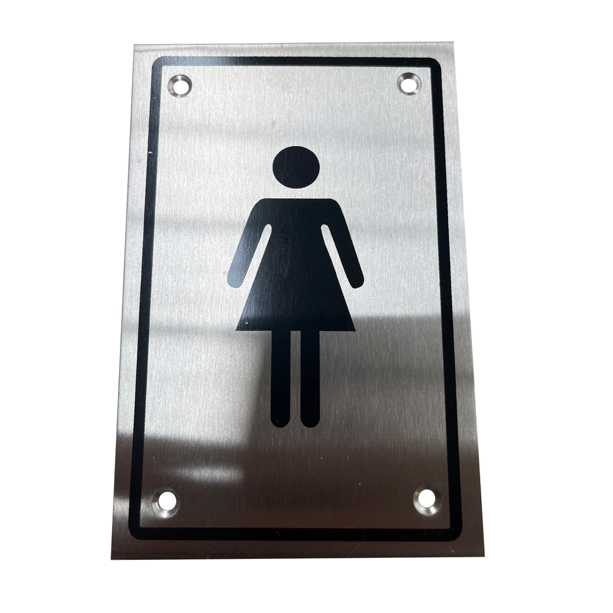 Placa Señalización Baño Mujeres Acero Inoxidable 15x10cm - Cartel WC ...