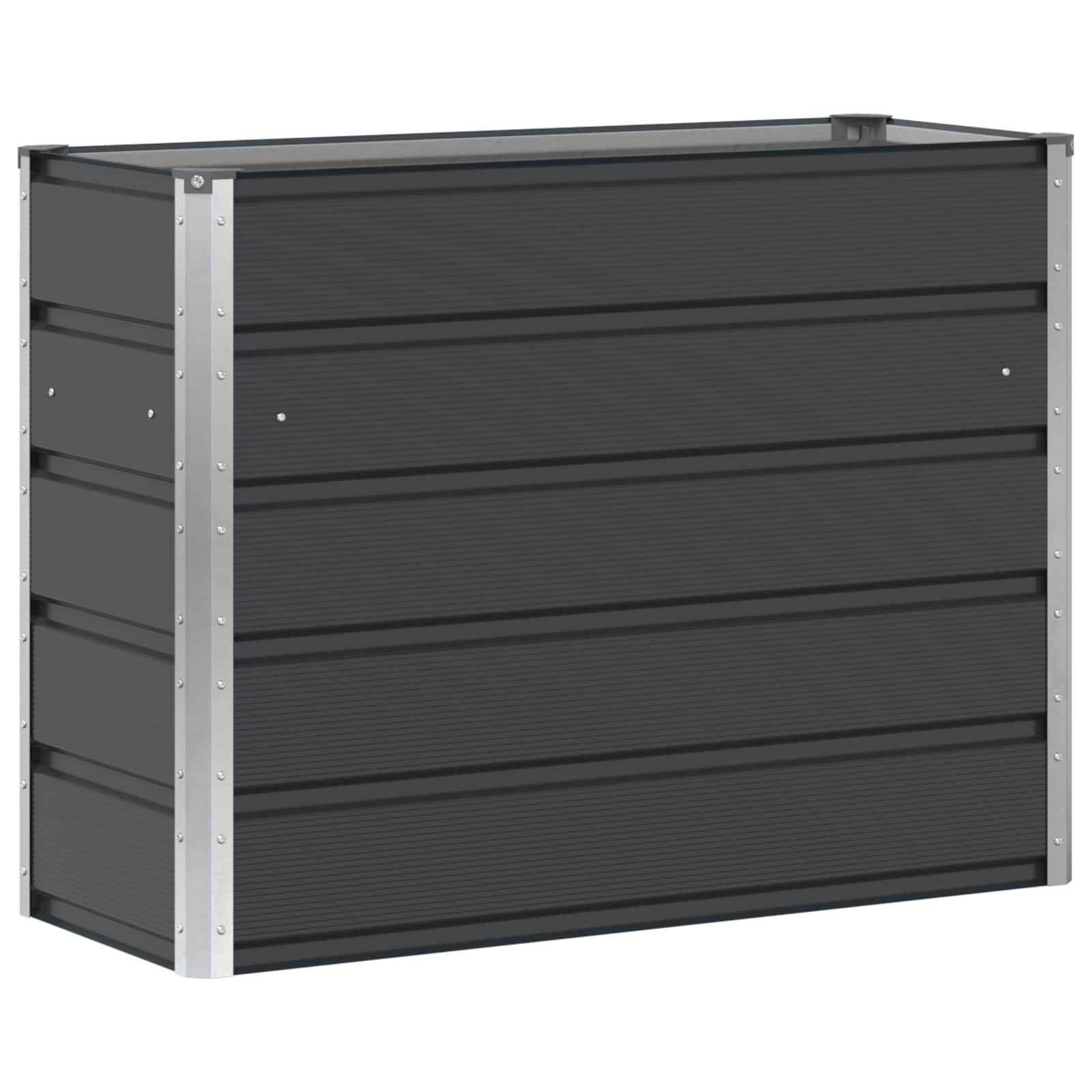 Jardinière | Bac à fleurs Anthracite 100 x 40 x 75 cm Acier | Leroy Merlin