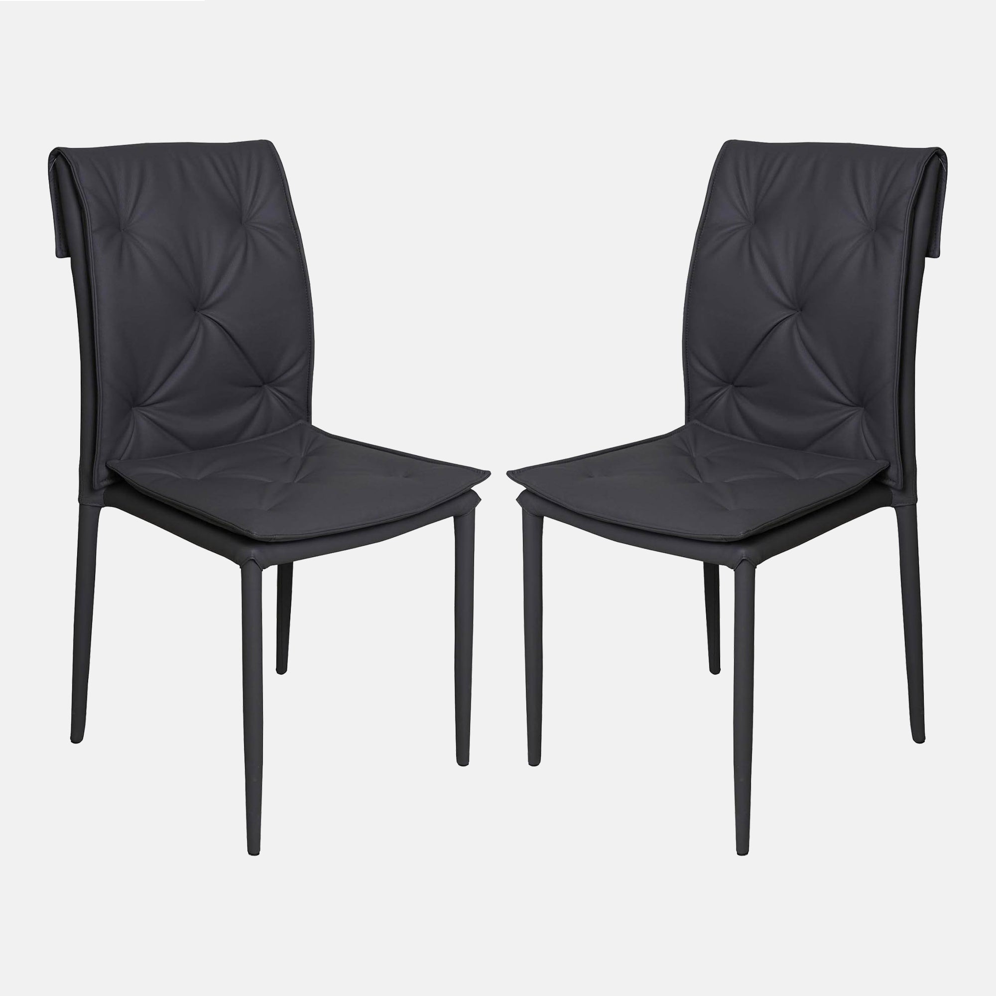 Ensemble de 2 chaises modernes en éco-cuir, pour salle à manger, cuisine ou salon, cm 44x44h91 ...