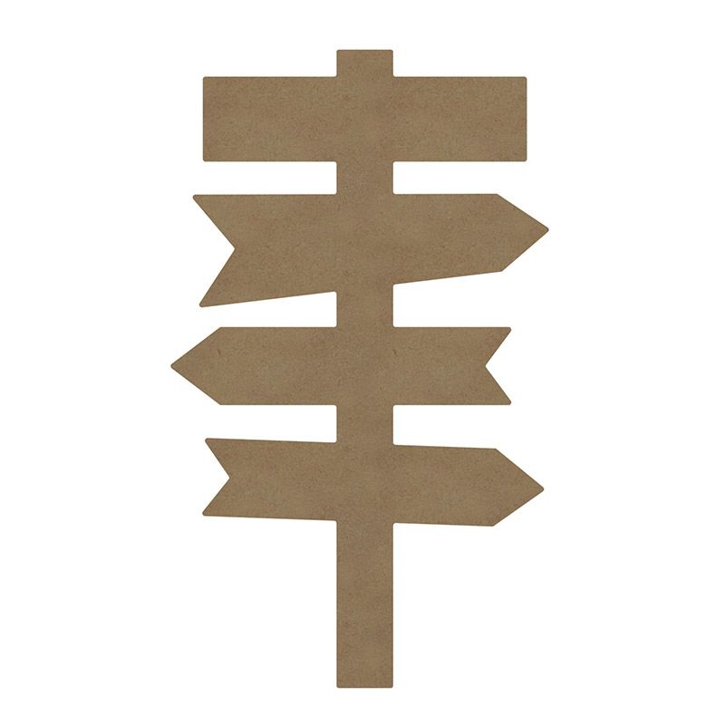 Panneau de directions en bois MDF à décorer - 58 cm - Gomille | Leroy ...