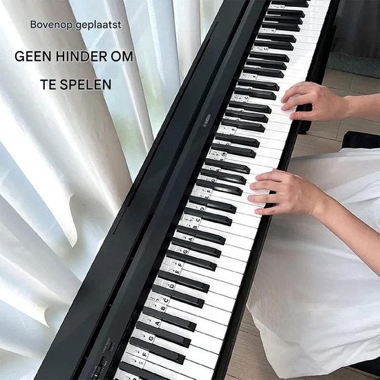 Etiquetas de silicona extraíbles para notas de piano, reutilizables (61 ...