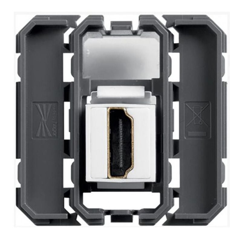 Prise HDMI Hager Gallery - Prise traversante - 1P - Composable | Leroy ...