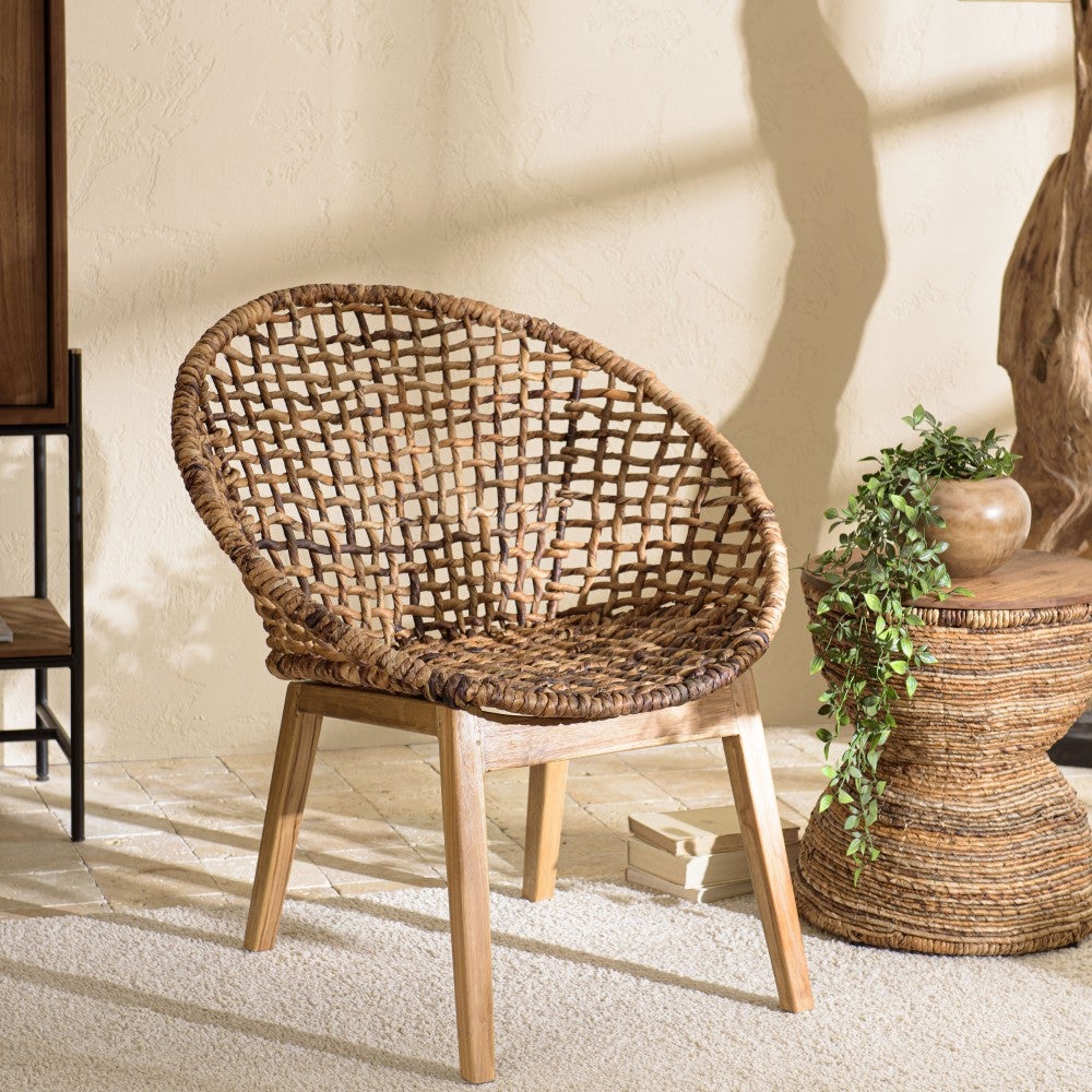 SIXTINE - Fauteuil dossier arrondi assise en rotin | Leroy Merlin