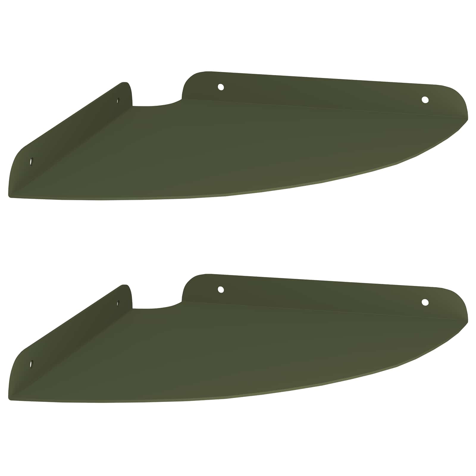 Estante flotante con estante 2 pcs Verde Oliva 24 x 24 x 2 cm | Leroy ...
