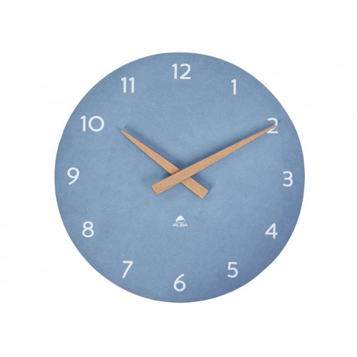 Alba Wall Clock - Wood - Bleue - Quartz Clock | Leroy Merlin