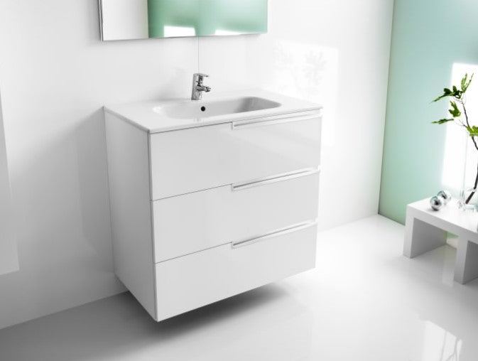 ROCA VICTORIA-FAMILY UNIK Mueble de Baño con Lavabo 3 Cajones Blanco ...