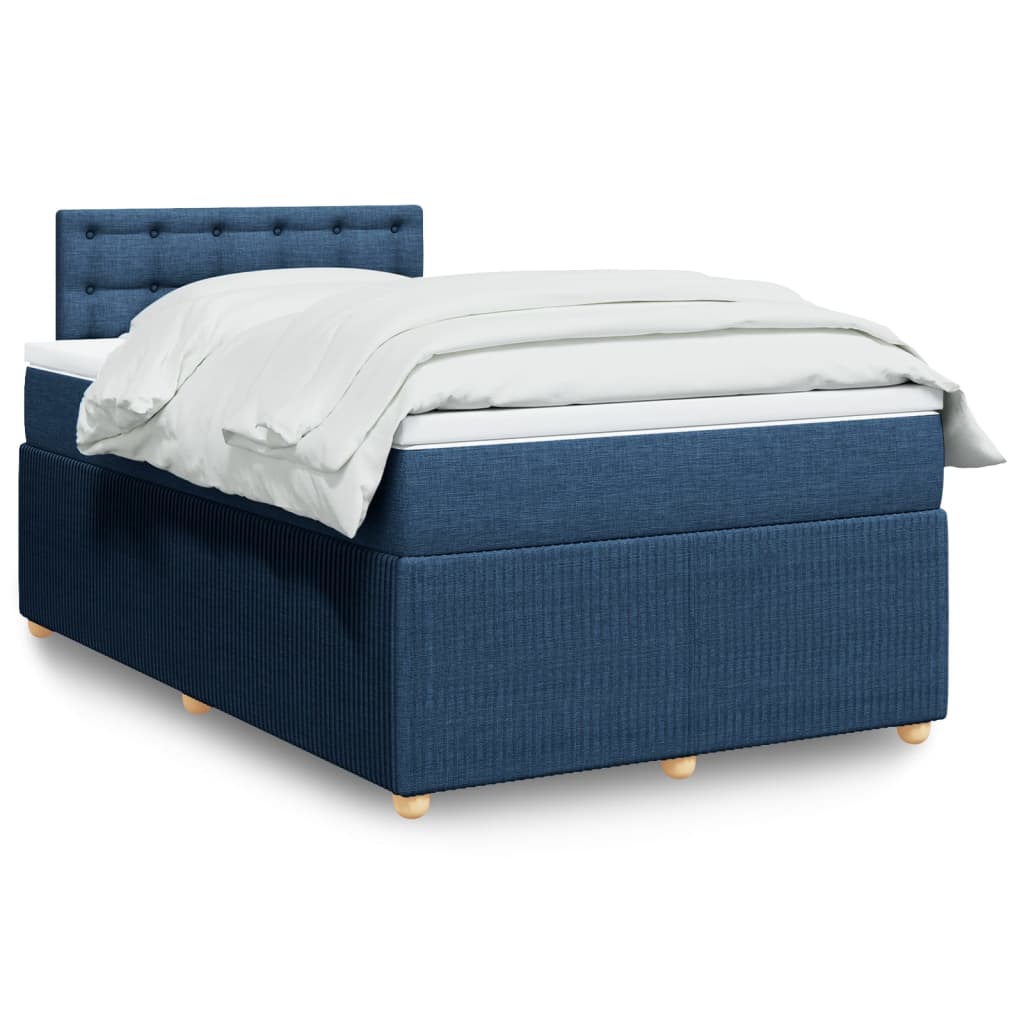 Maison Exclusive - Cama box spring con colchón tela azul 120x190 cm ...