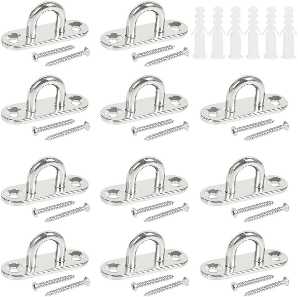 12 Pcs Crochet Acier Inoxydable,Crochets métal Forme U avec 2 Trous ...