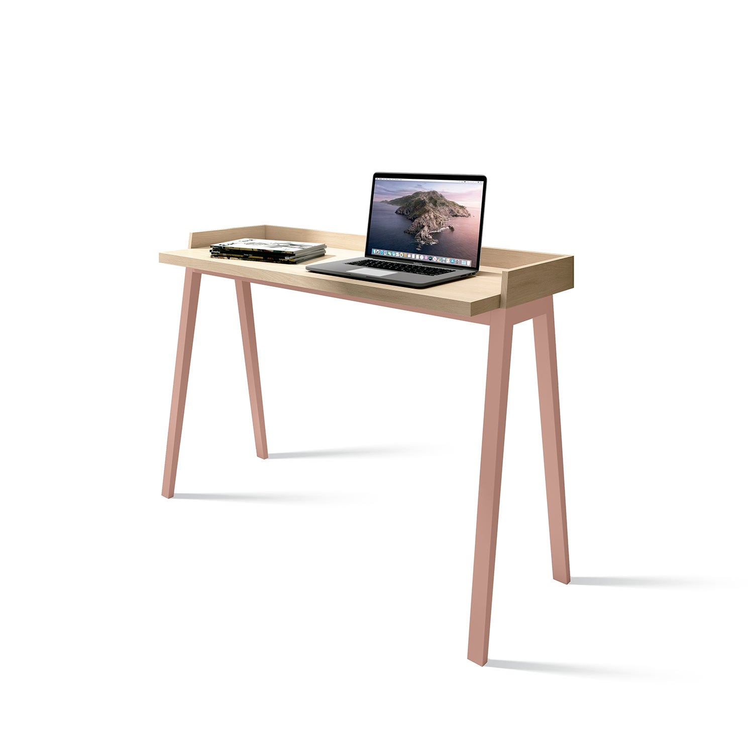 Table de bureau en mélamine et bois de hêtre, modèle BERLÍN de Herdasa ...