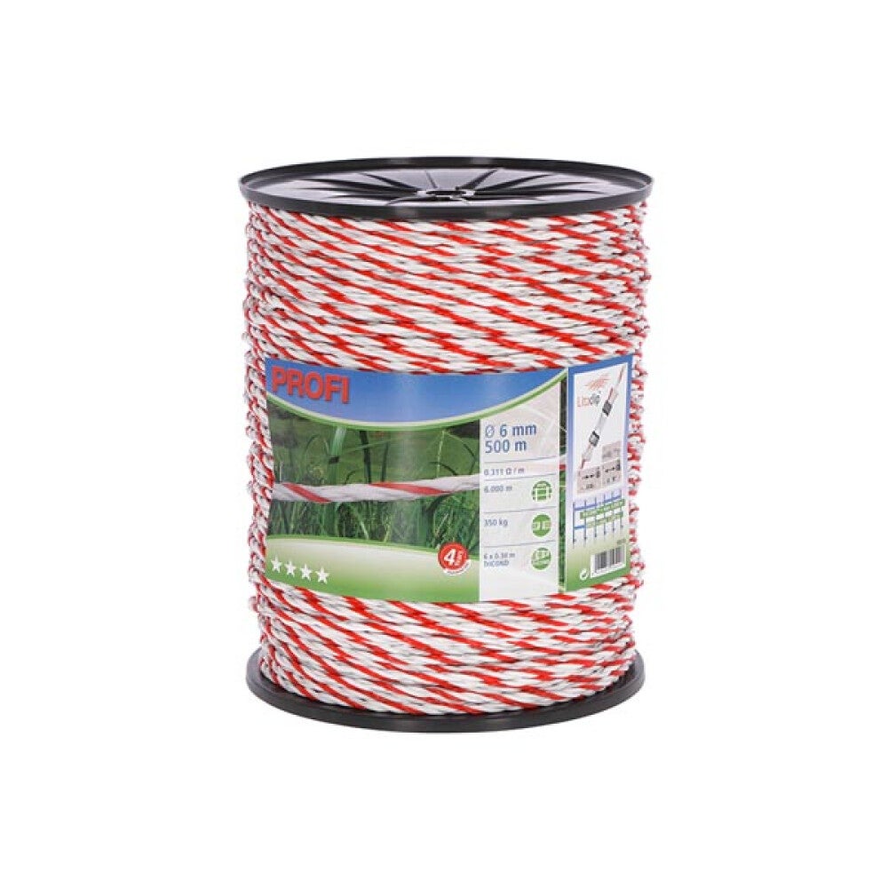 Cordelette Profi 6mm 500m 6x0,30 TriC blanc/rouge | Leroy Merlin